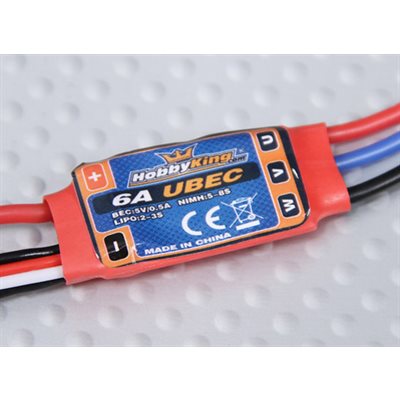 HobbyKing 6A 2-3S brushless ESC with 5V/0.5A UBEC